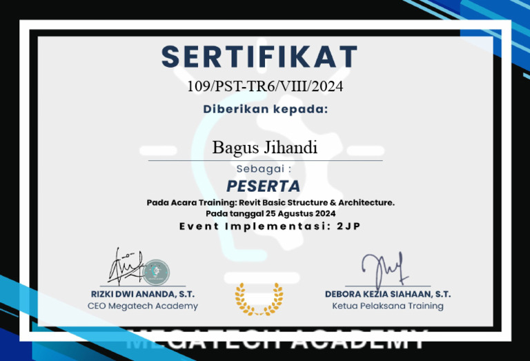 Bagus Jihandi E-Certificate | PDF