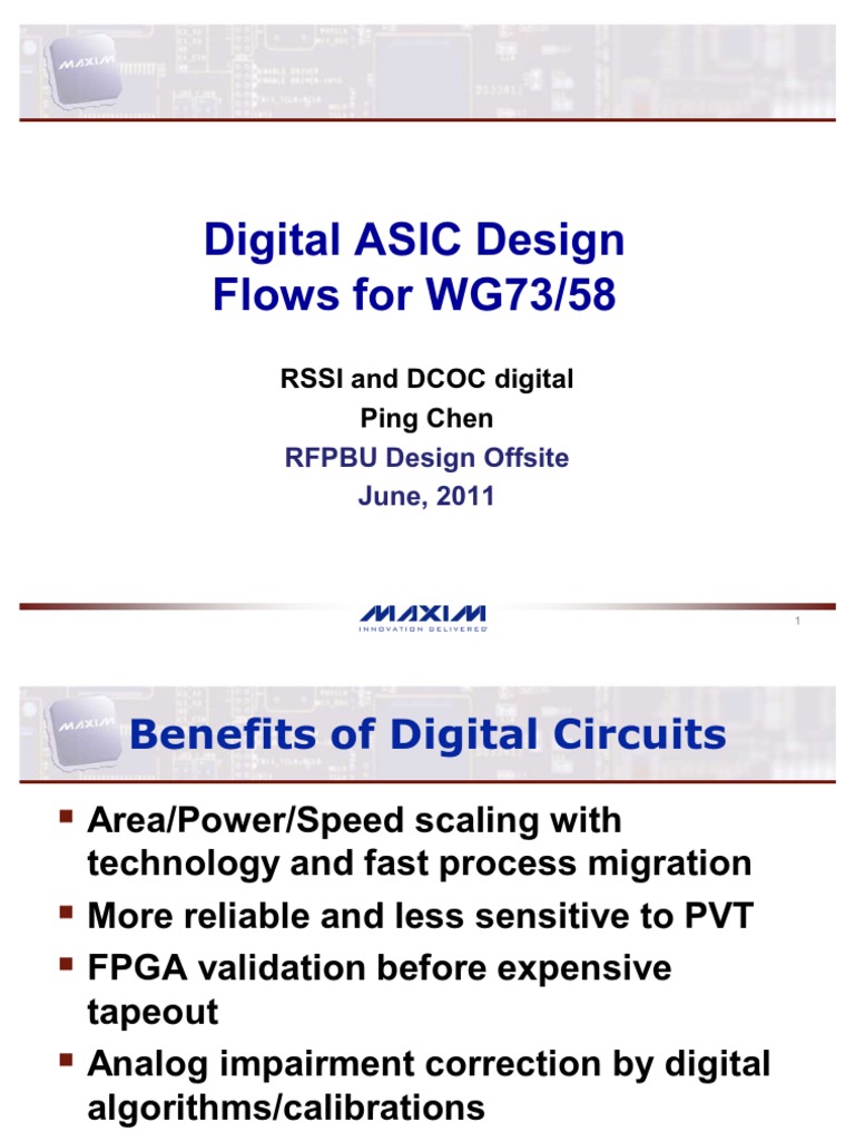 ASIC Design Flow | PDF