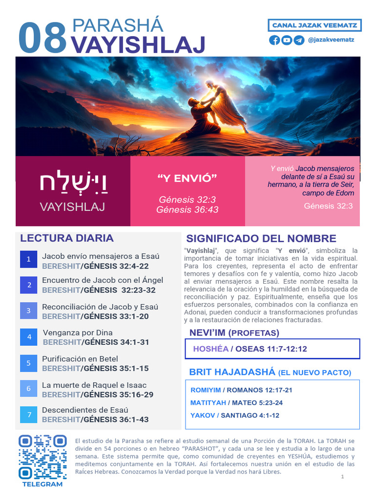08 Parashat Vayishlaj 2023-2024 | PDF | Jacob | Libro del Génesis