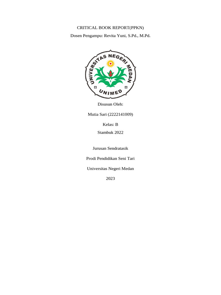 Critical Book Report PPKN Mutia | PDF