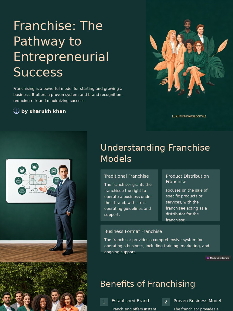 Franchise The Pathway To Entrepreneurial Success | PDF | Franchising ...