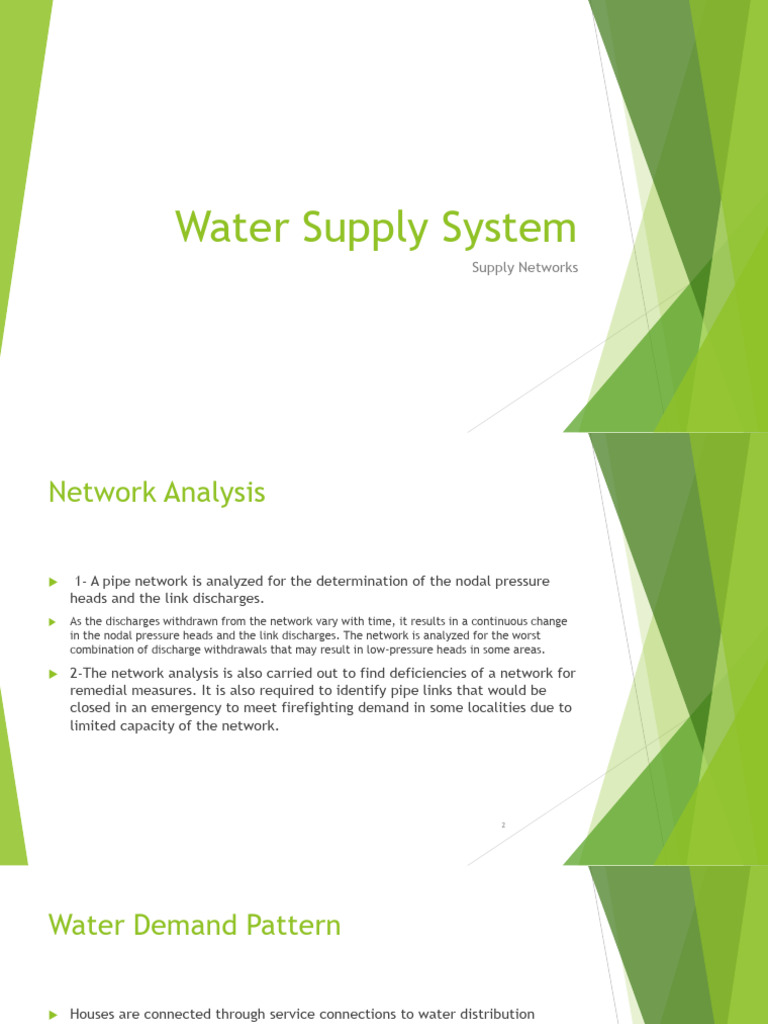 Class 3_Supply Networks | PDF | Discharge (Hydrology) | Network Analysis (Electrical Circuits)