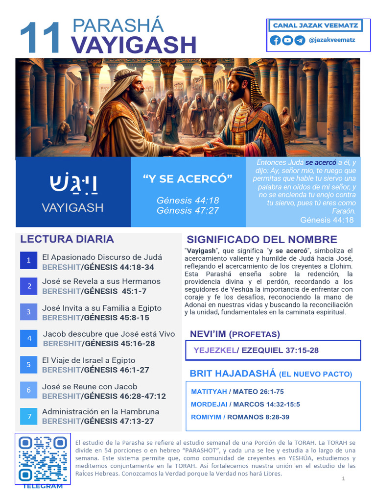 11 Parashat Vayigash 2023-2024 | PDF | Mesías | Libro del Génesis
