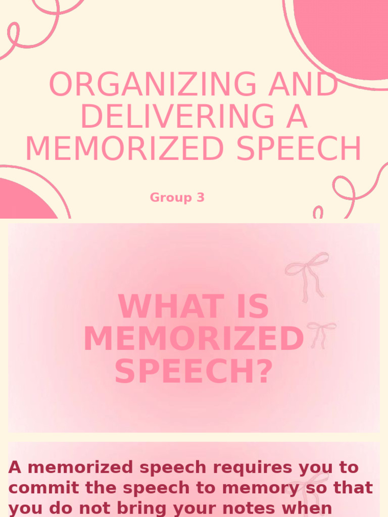 Memorized Speech: Tips and Techniques | PDF | Neuroscience | Cognitive ...