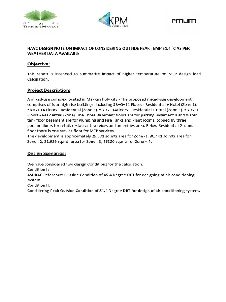 Design Note HVAC | PDF | Air Conditioning | Transformer