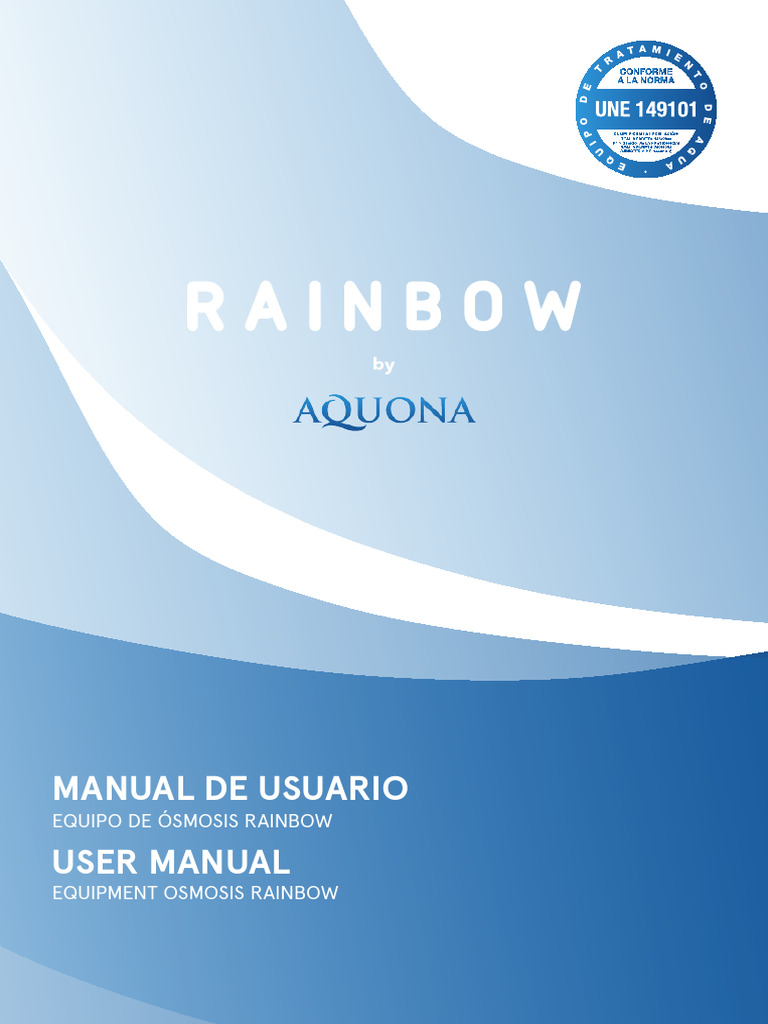 Manual de Usuario Ósmosis Rainbow | PDF | Agua | Ósmosis