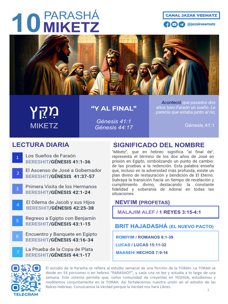 10 Parashat Miketz 2023-2024 | PDF | Amor | Libro del Génesis