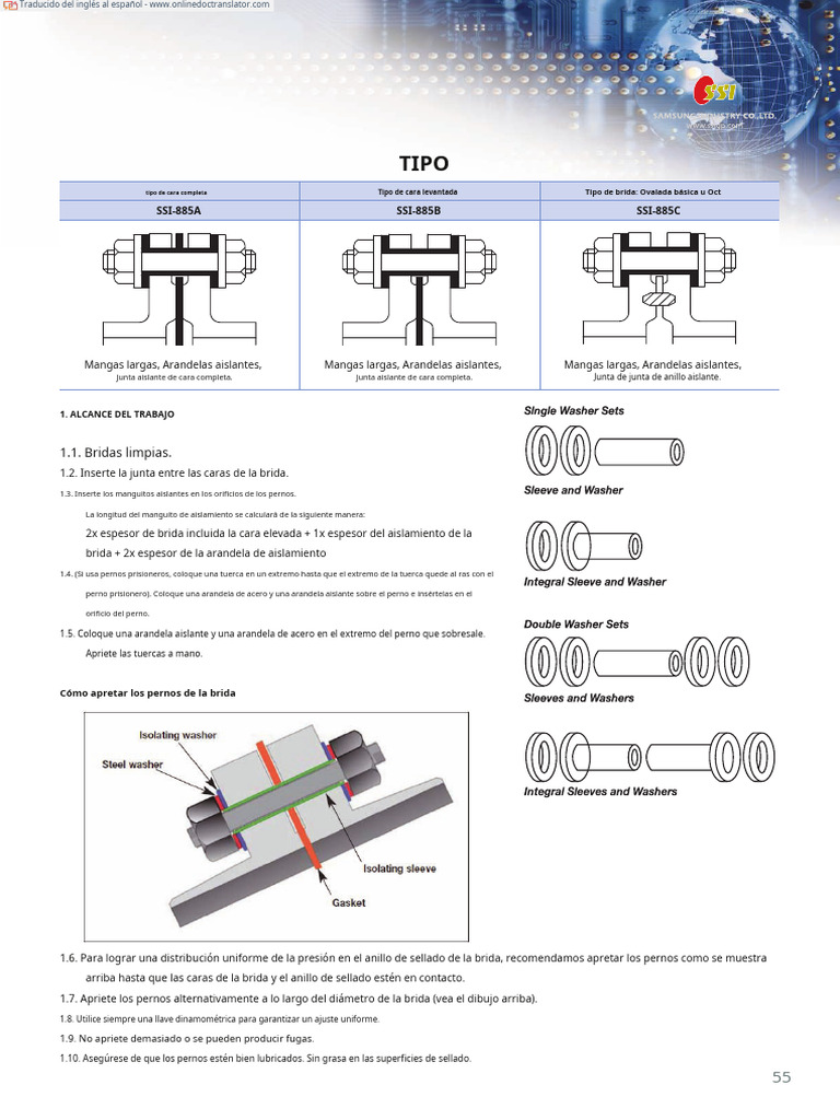 Tabla de Torque para Bridas ASME | PDF | Tornillo | Arandela (Hardware)