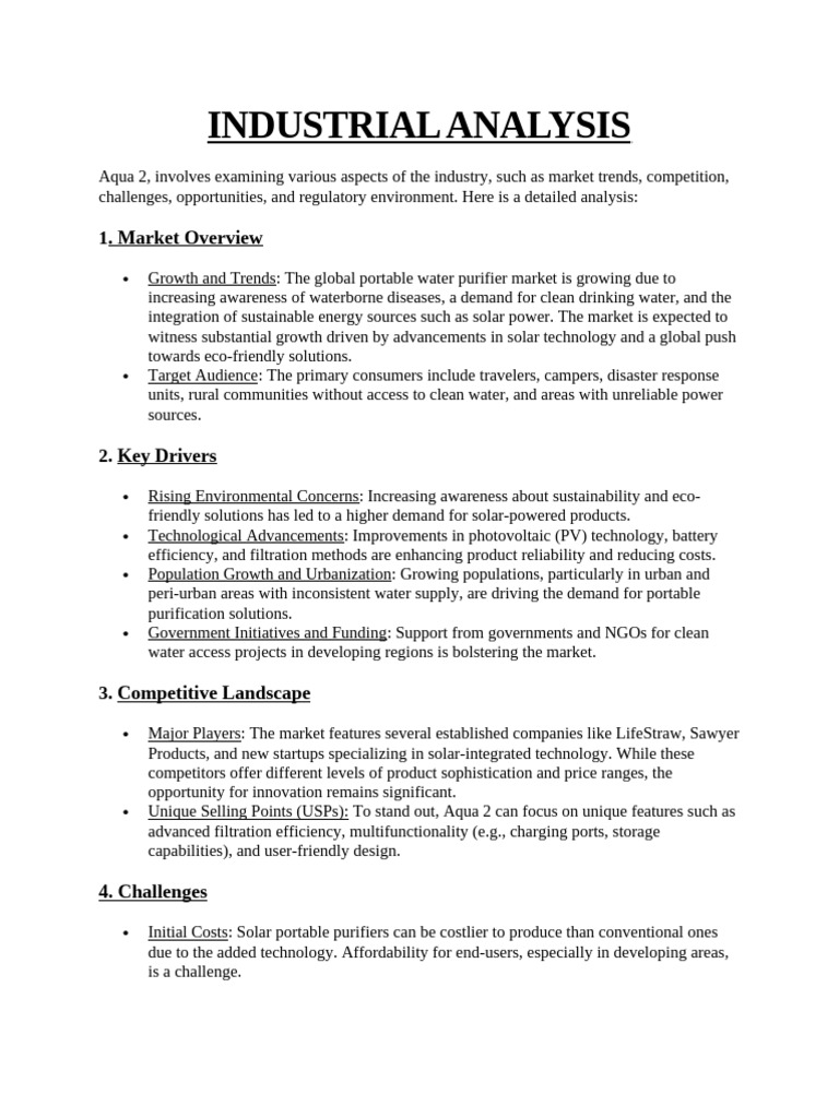 Industrial Analysis Pdf Solar Power Photovoltaics