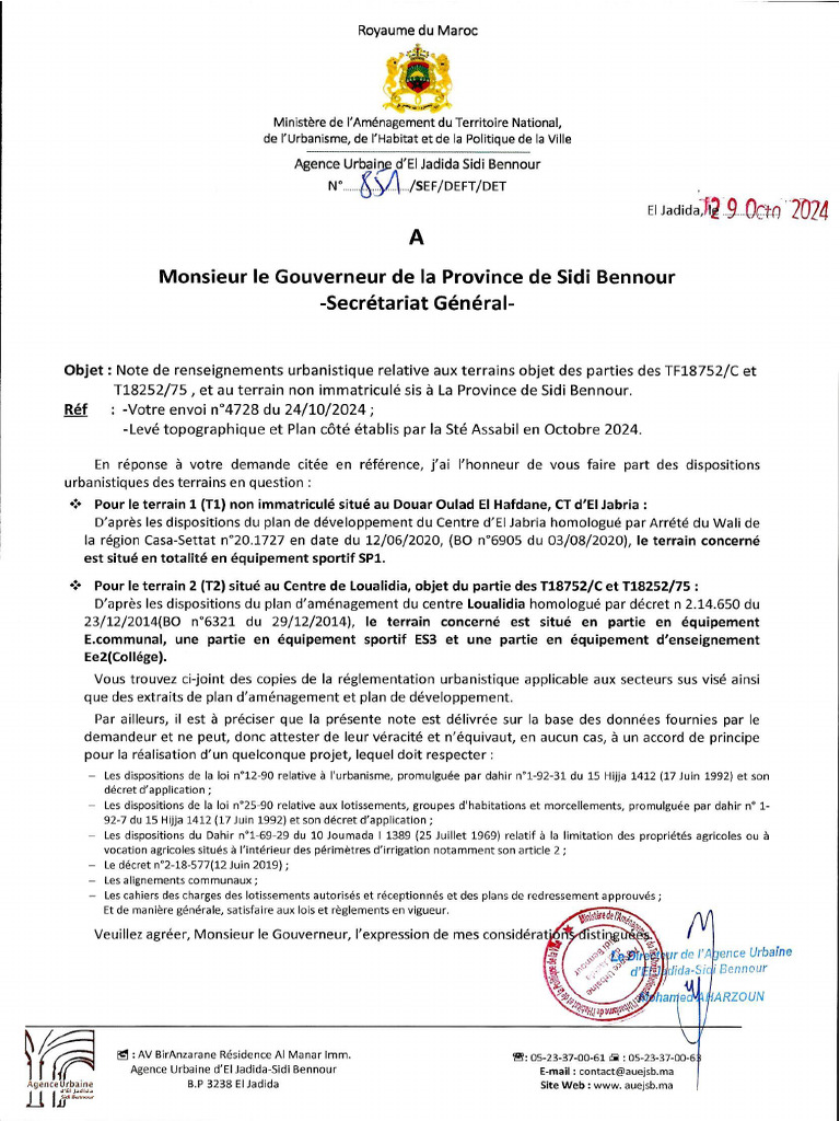 Note de Renseignement (JABRIA) | PDF