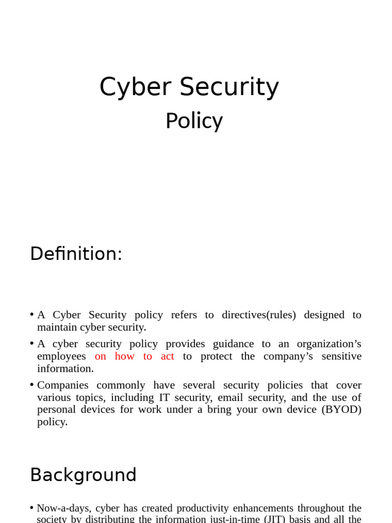 1_1_2_Cyber Security policy | PDF | Computer Security | Security