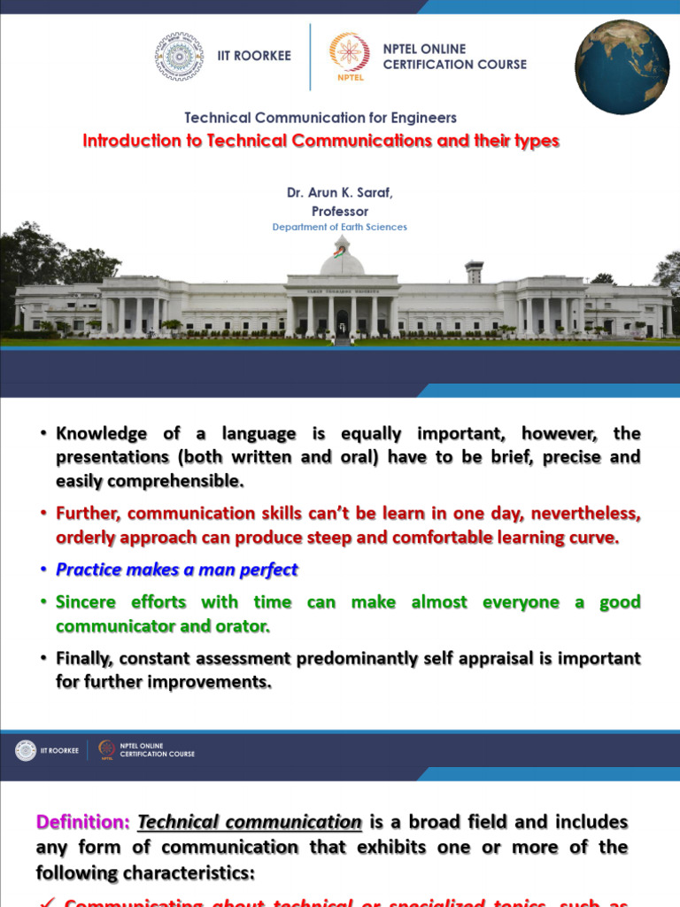 Week-1 Module - 1 Introduction To Technical Communication | PDF | Technical Communication ...