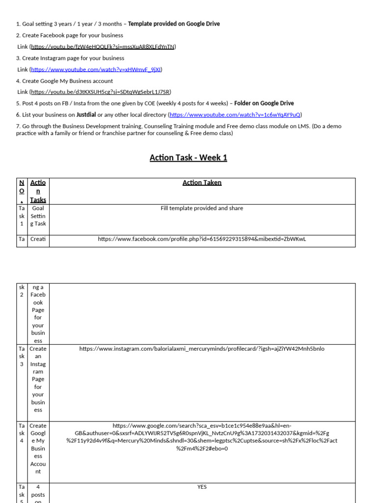 Task Completion - WEEK 1 Final | PDF