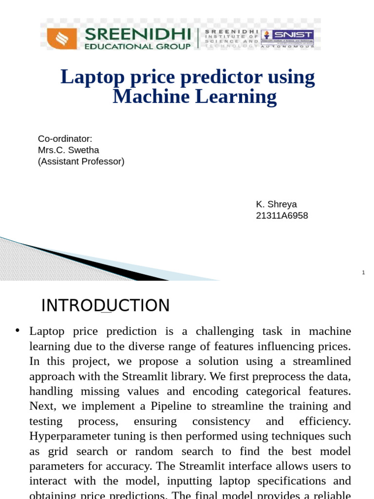 Intern Ppt58 | PDF | Laptop | Machine Learning