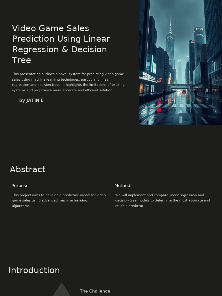 Video Game Sales Prediction Using Linear Regression and Decision Tree | PDF | Machine Learning ...