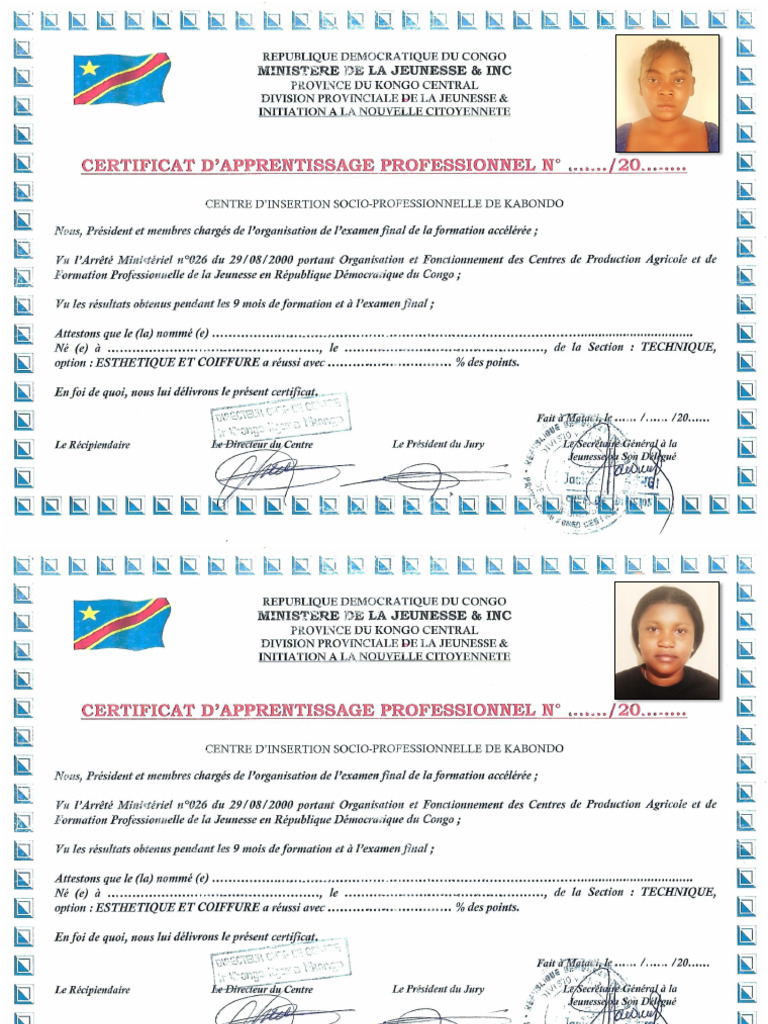 Certificat Modifie 3 | PDF