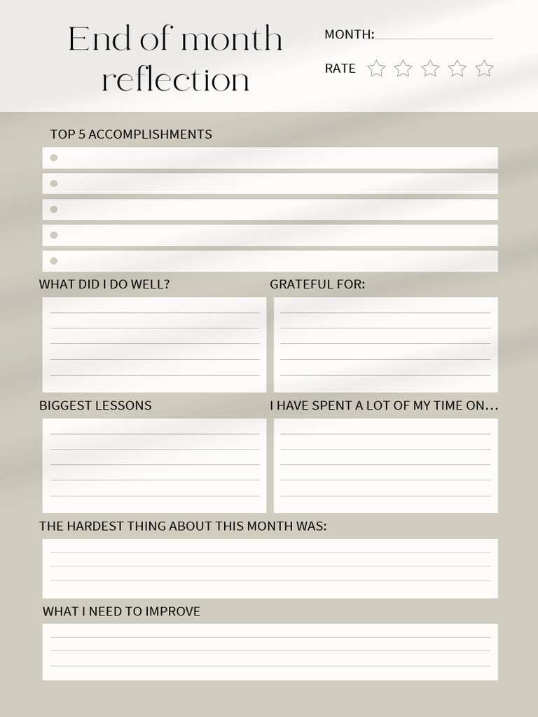 End of Month Review | PDF