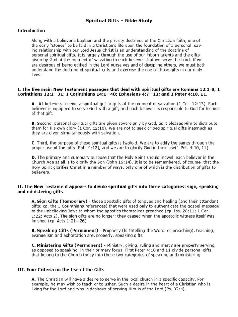 Understanding Spiritual Gifts in Christianity | PDF | Spiritual Gift ...