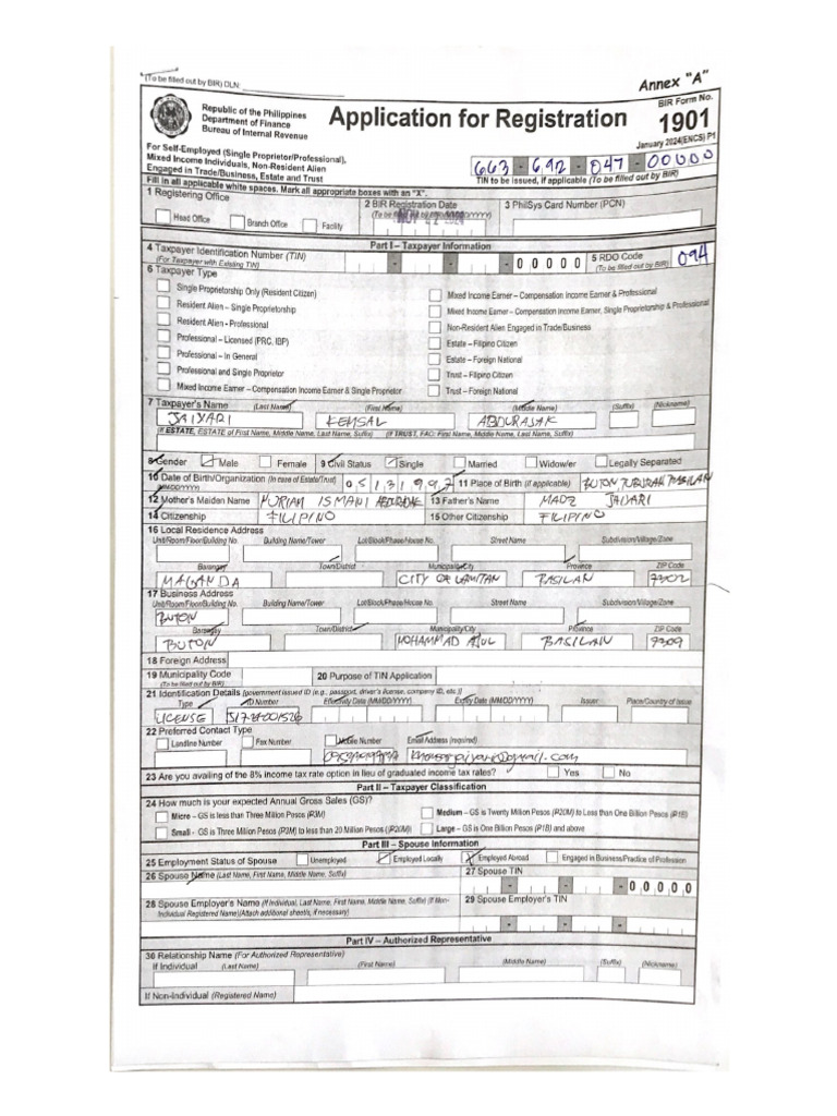 Application For Registration | PDF
