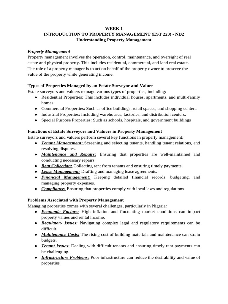Property Management Report Essentials | PDF | Property Management ...