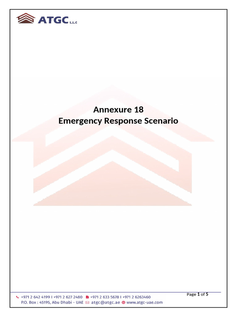 Annexure 18 - Emergency Response Scenario | PDF | Emergency | Hazards
