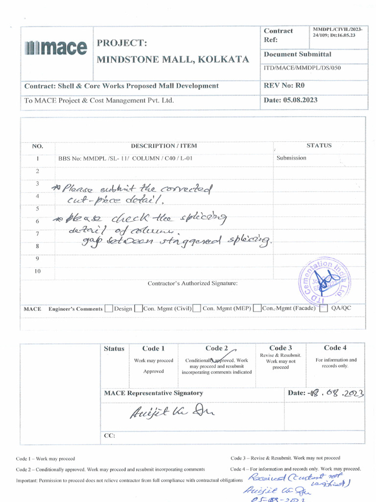Submittal No. 050 (R0) | PDF