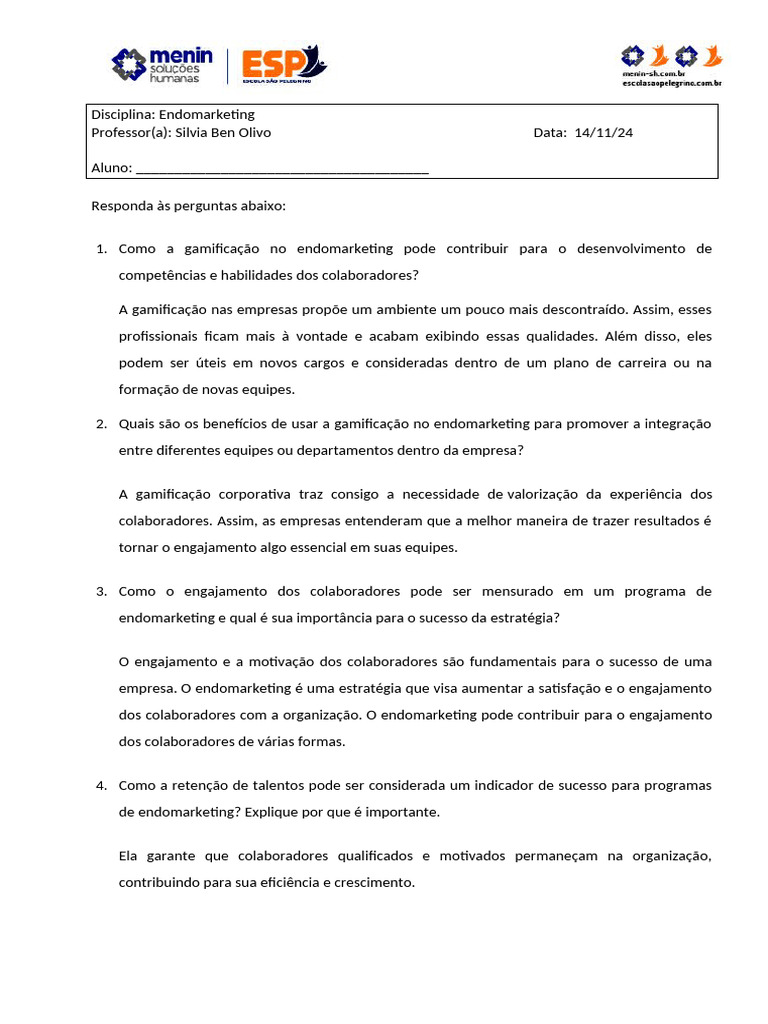 Gamificação no Endomarketing: Benefícios e Desafios | PDF | Liderança ...
