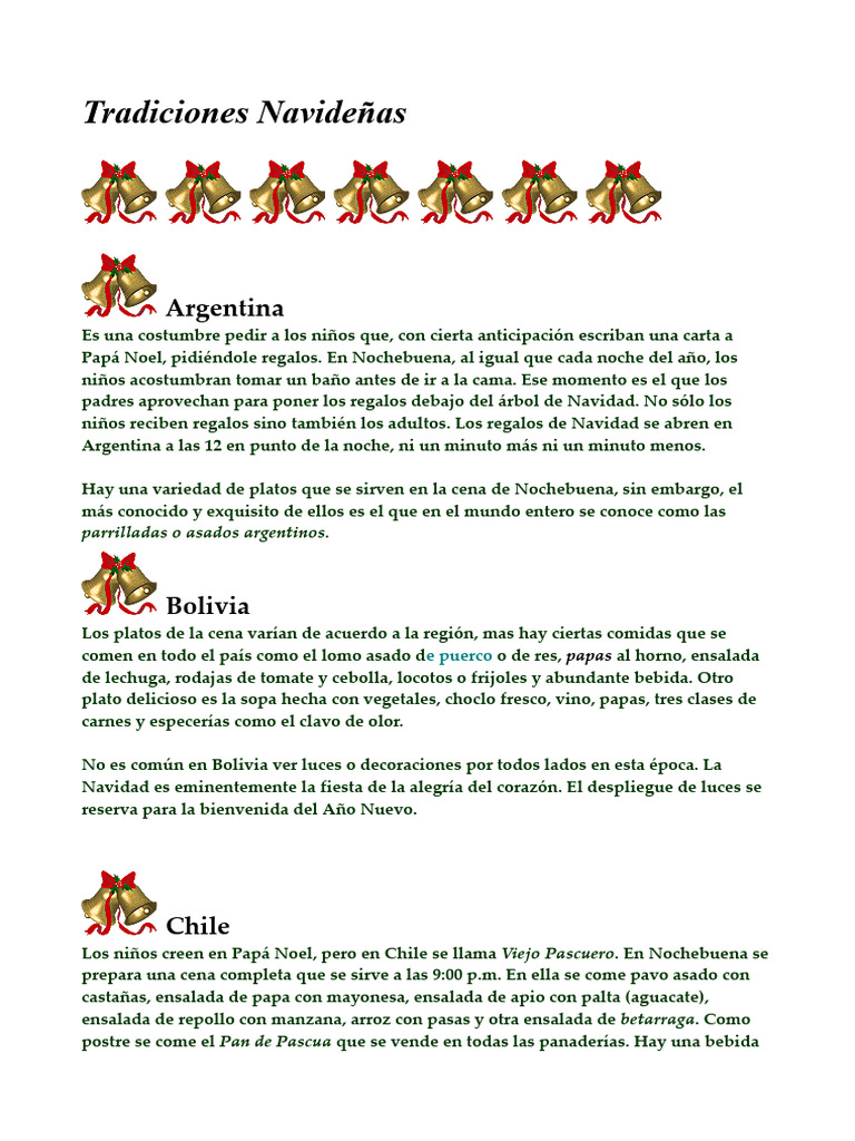 Tradiciones Navideñas en América Latina | PDF | Nochebuena ...