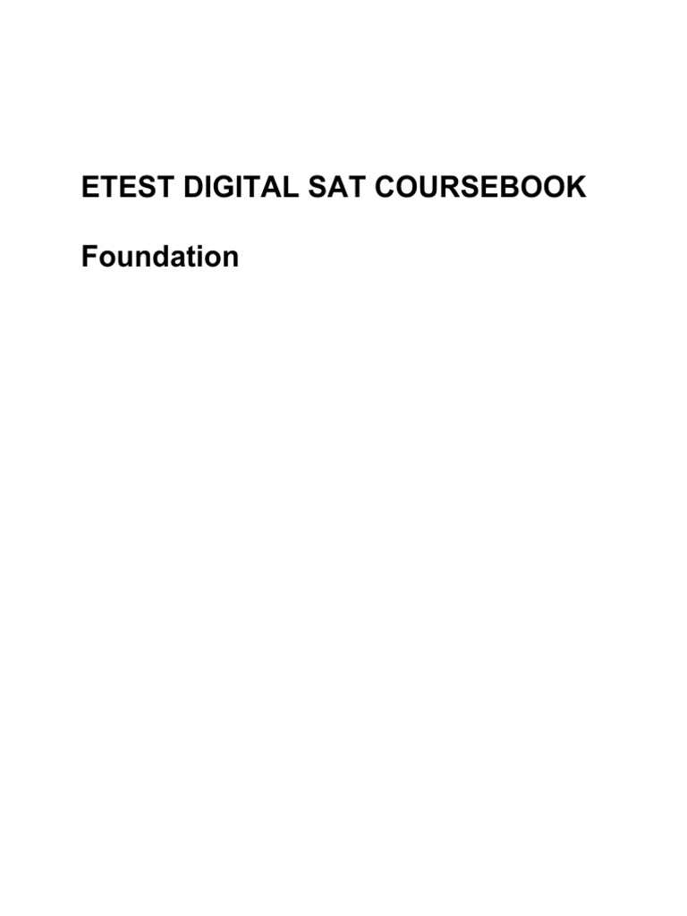 SAT Foundation Teacher Guide | PDF | Sat | Verb
