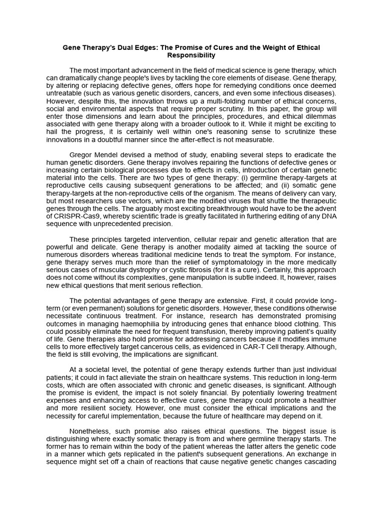 Gene Therapy.sts | PDF | Gene Therapy | Genetics