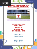 Class XII Physics Project (Pith Ball) | PDF | Electric Charge | Weight