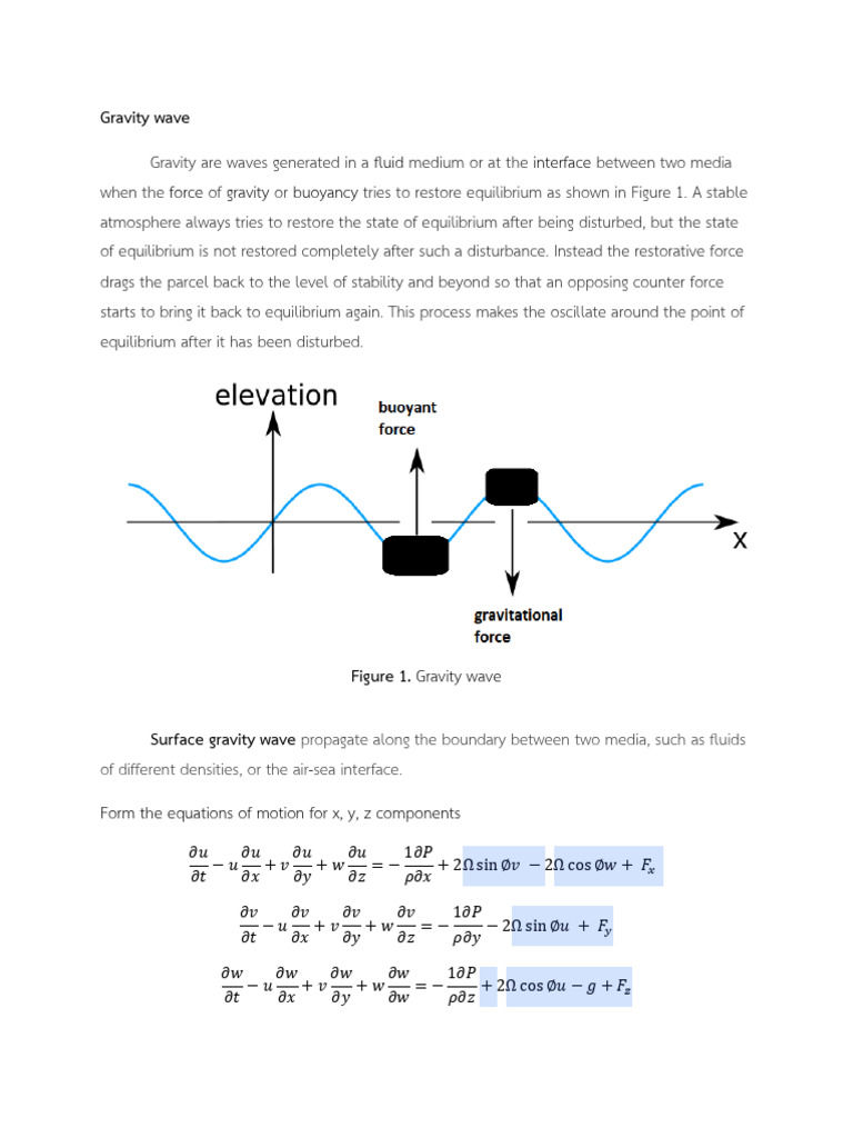 Gravity Wave | PDF | Waves | Mechanical Engineering