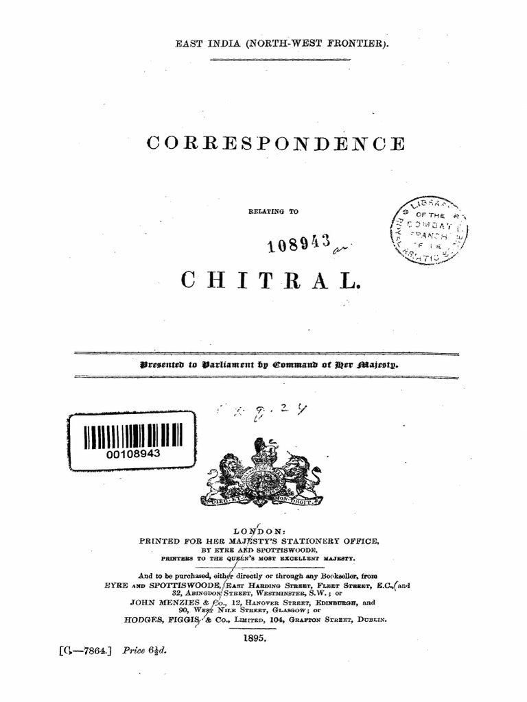 British-Chitral Relations 1877-79 | PDF