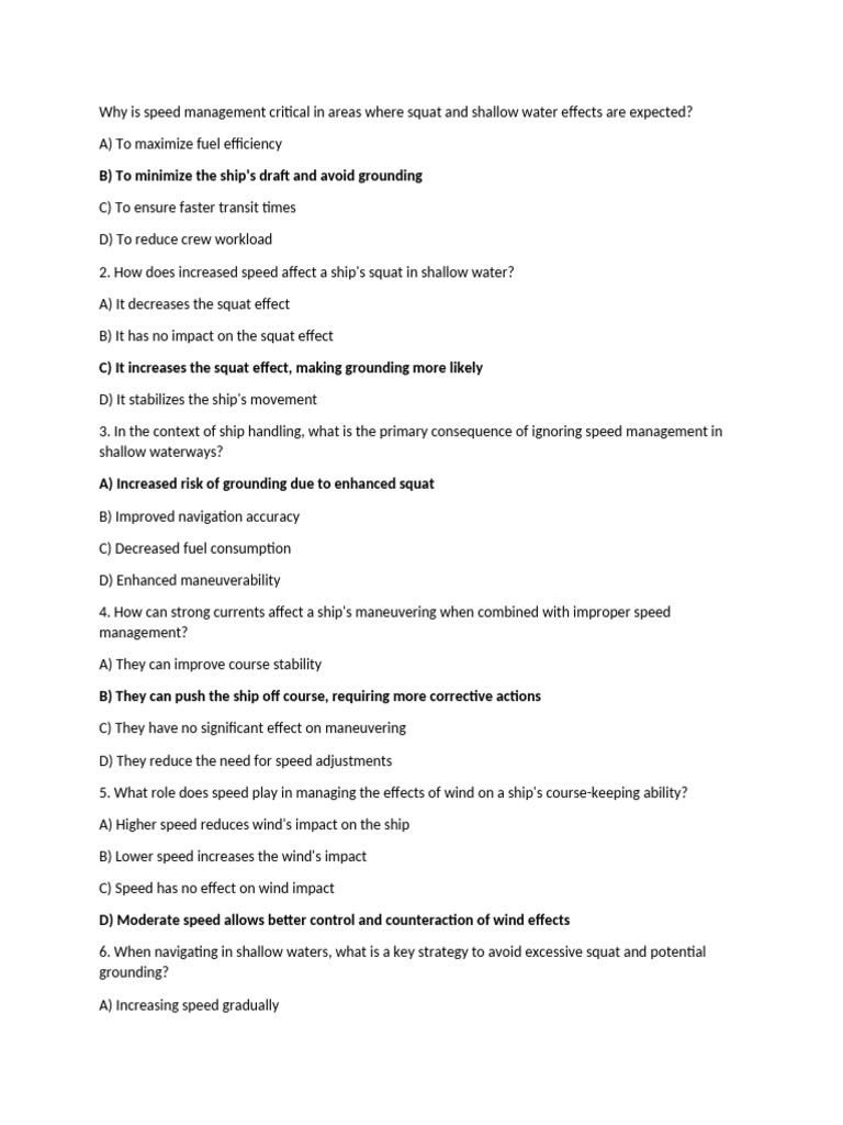 Why Is Speed Management Critical in Areas Where Squat and Shallow Water ...