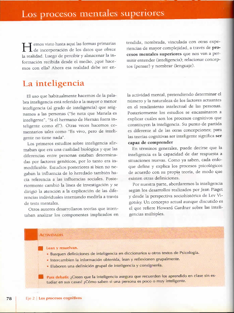 La Inteligencia | PDF