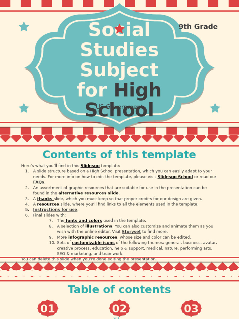 Social Studies Subject for High School - 9th Grade_ US Government by ...