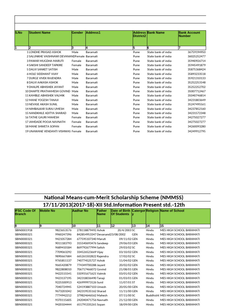 21 Column Format Nmmss Exam-1 | PDF