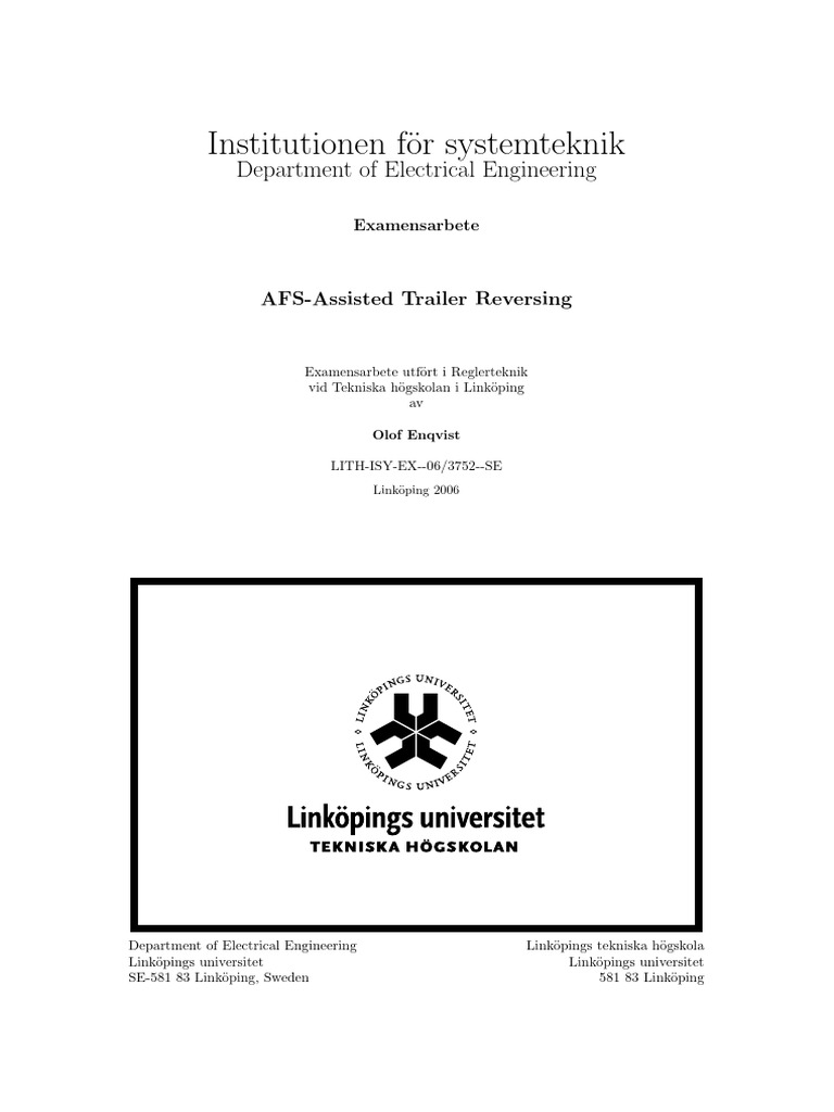 AFS-Assisted Trailer Reversing | PDF | Steering | Equations