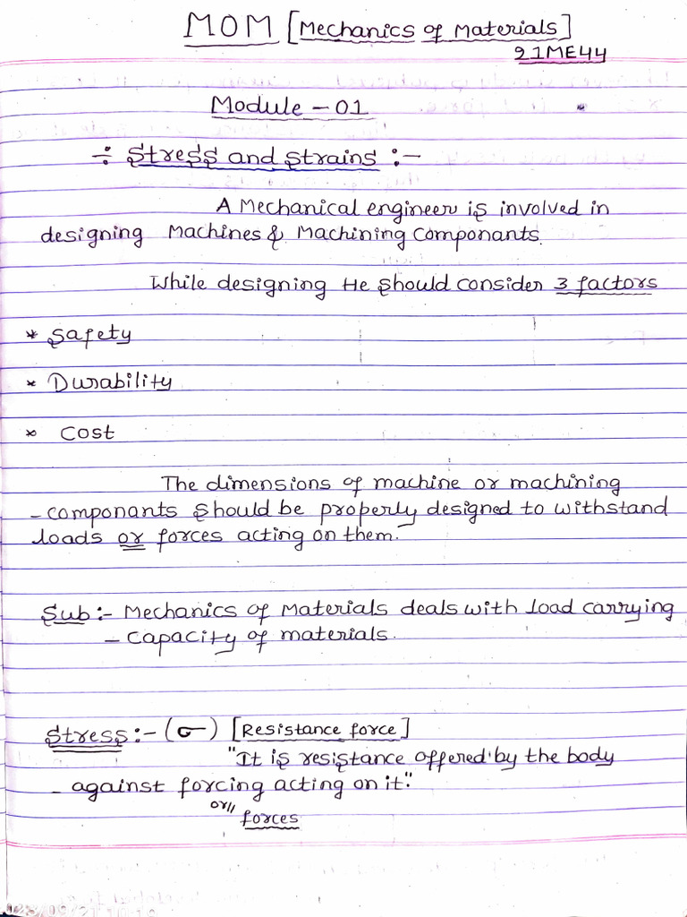 Mom Full Notes | PDF