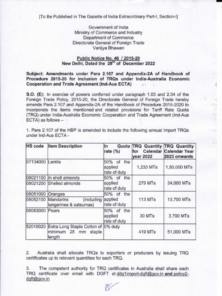 PN 46 Eng - Australia India TRQ | PDF