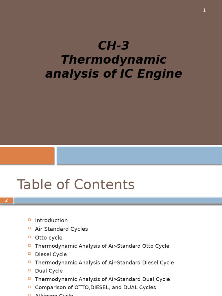 Thermodynamics Analysis Of Ic Engine Ch 3 Pdf Engines Gases