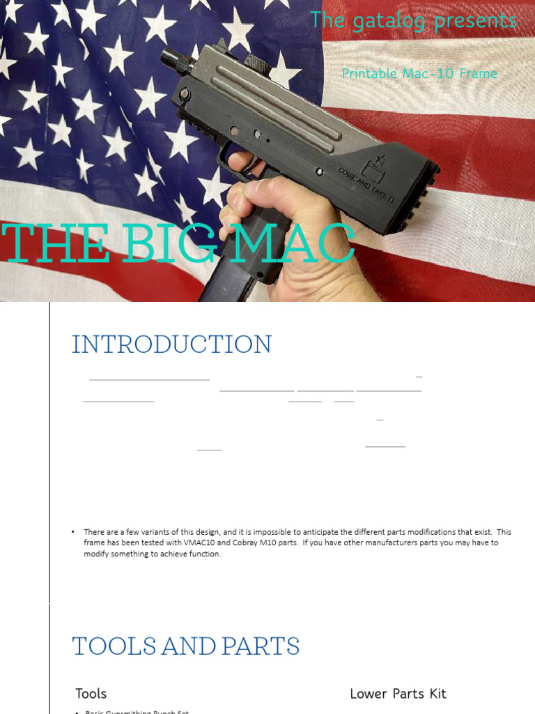 MAC-10 Assembly Guide | PDF | Projectiles | Firearm Components