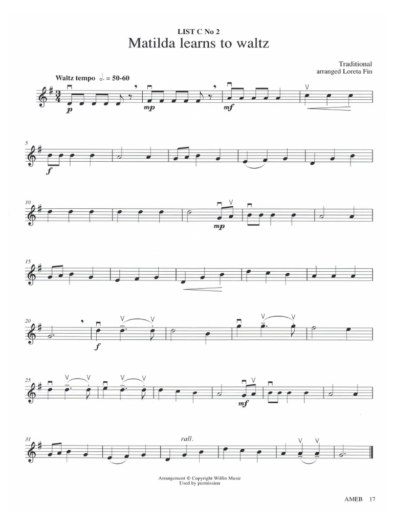 C8AMEB Matilda Learns To Waltz | PDF