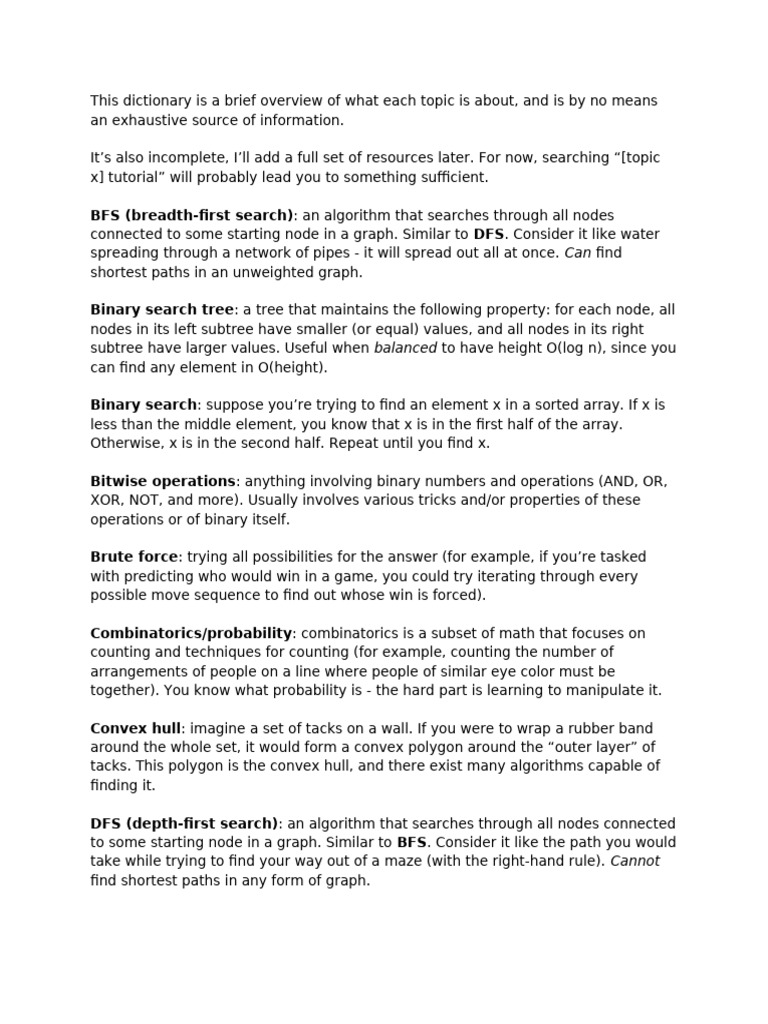 DSA Tier List Dictionary | PDF | Mathematical Relations | Graph Theory