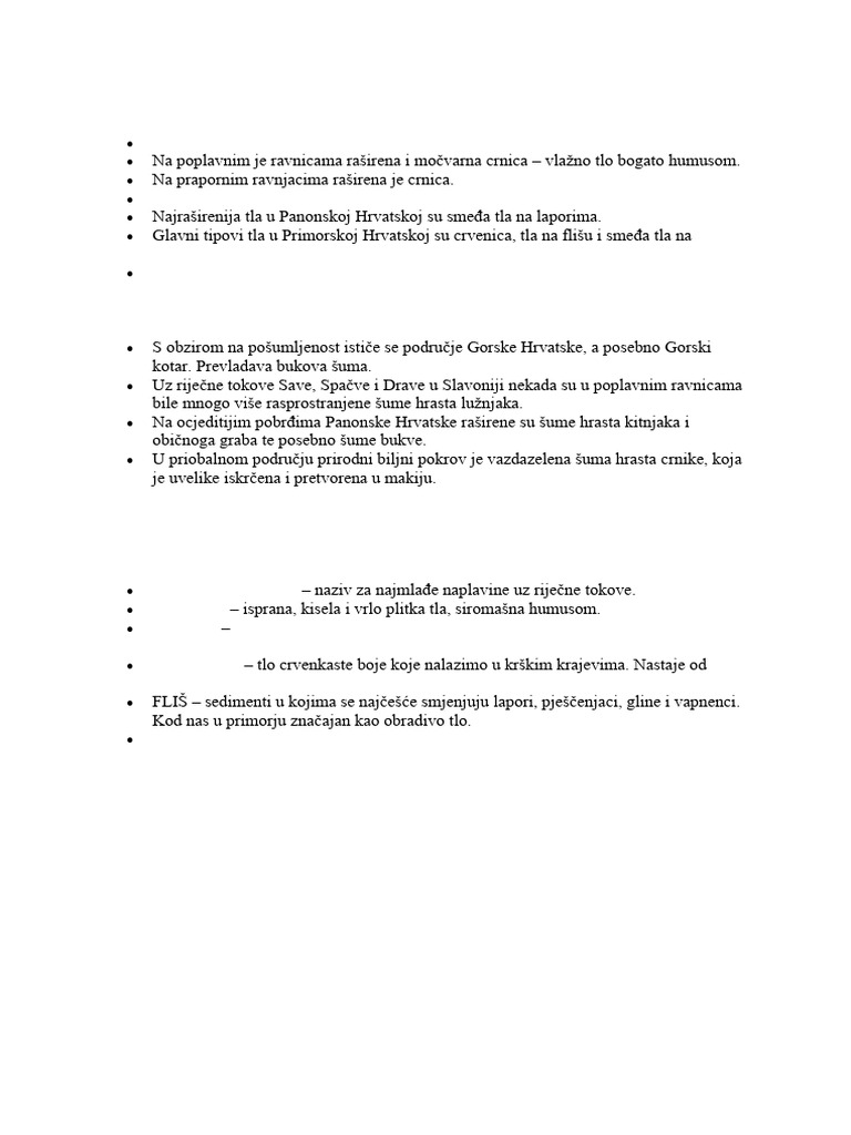 vrste tla u Hrv GEO 6 razred | PDF