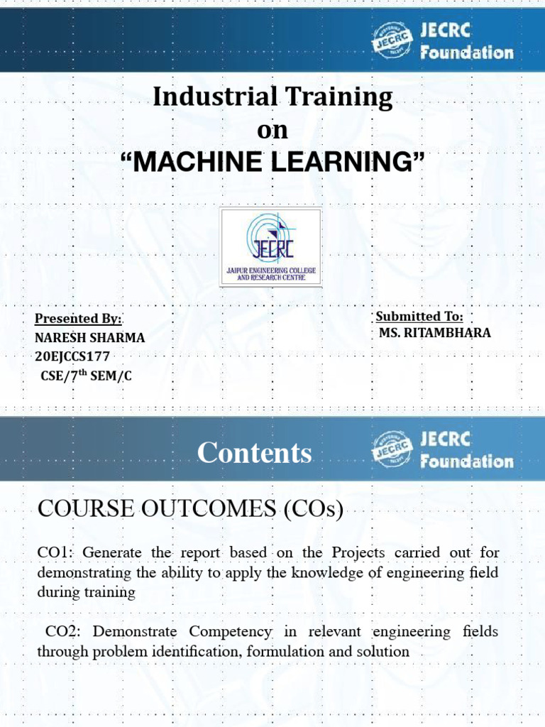 IT report pdf | PDF | Machine Learning | Cognition