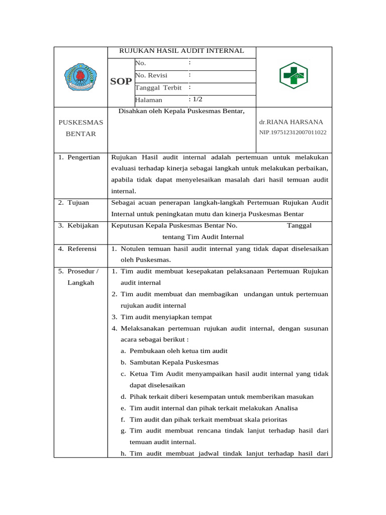 SOP Rujukan Masalah | PDF