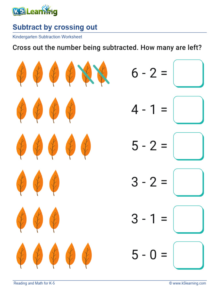 Subtract by crossing out | PDF