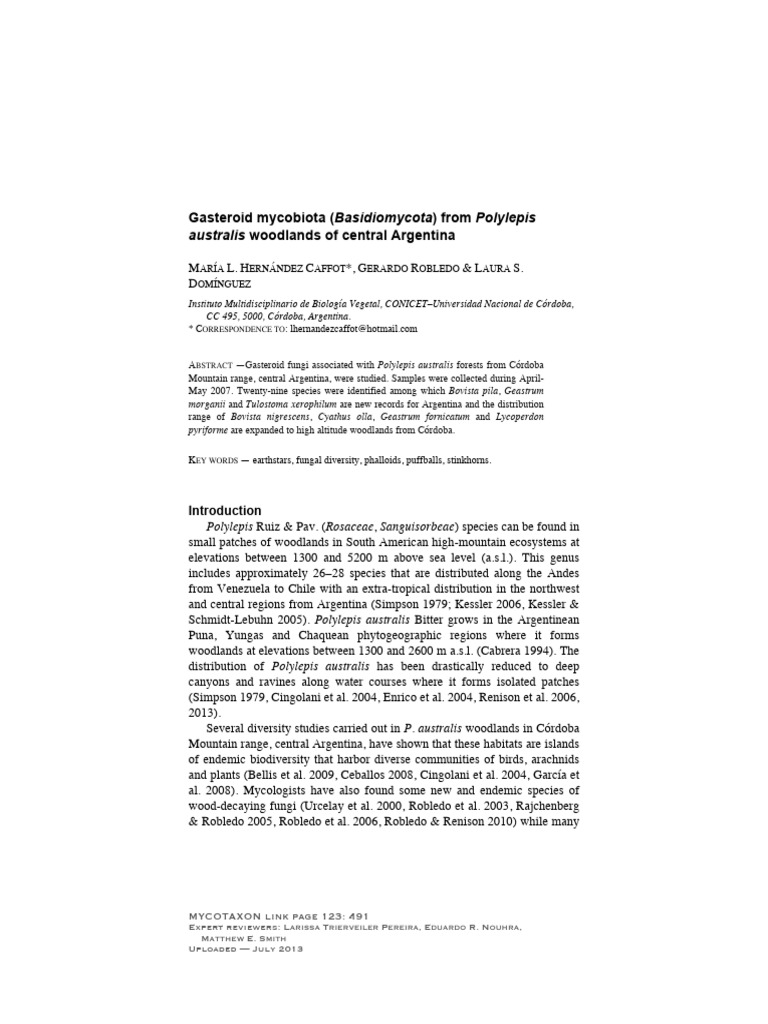 Hernandez v123 Checklist | PDF | Fungus | Mycology