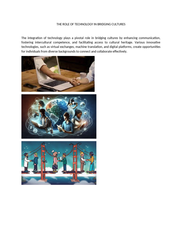 Technology Bridging Cultural Divides | PDF | Cross Cultural ...